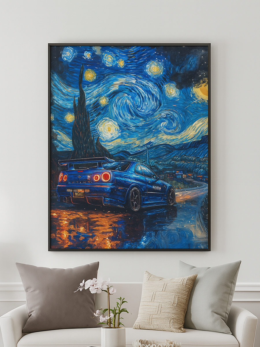 Starry Night – personalisiertes Auto Poster | Yooster