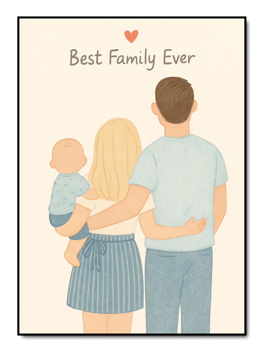 Personalisiertes Familienposter „Best Family Ever“ | Yooster