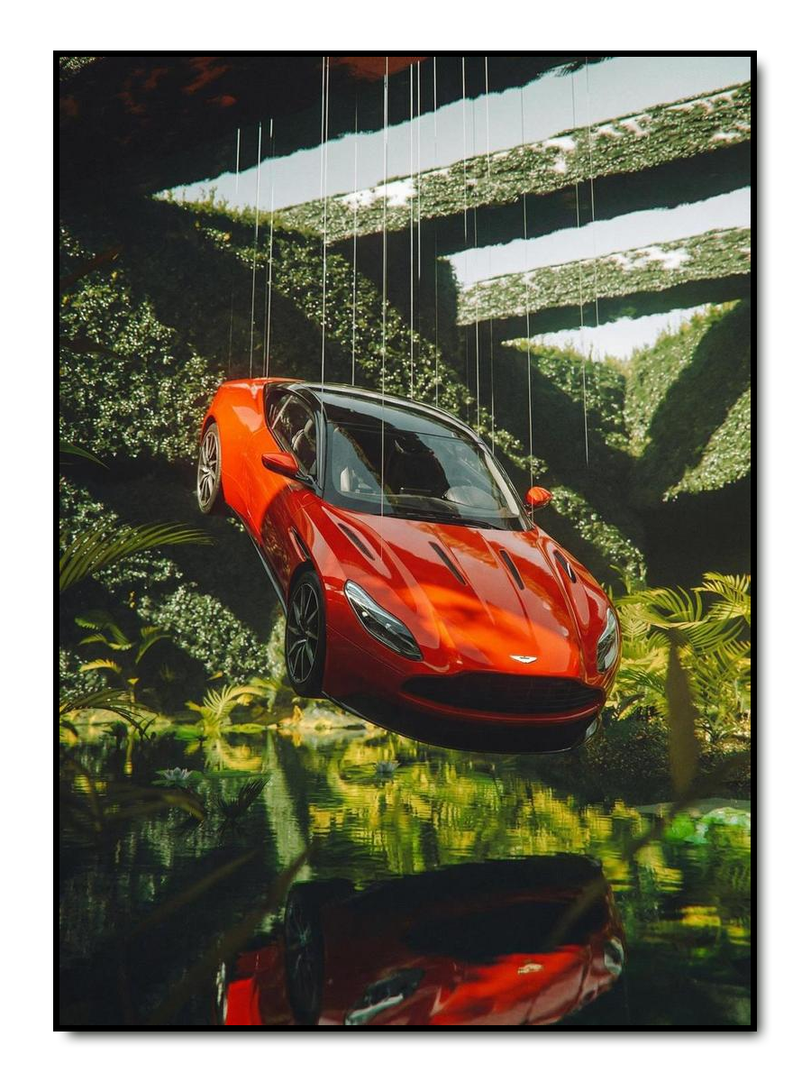 Floating Eden – personalisiertes Dschungel-Auto-Poster | Yooster