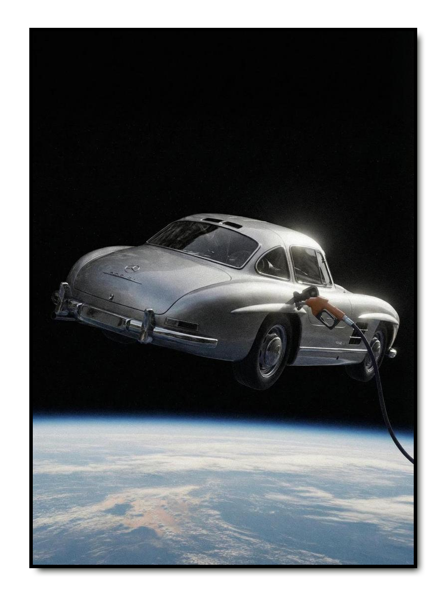 Cosmic Fuel – personalisiertes Space-Auto-Poster | Yooster